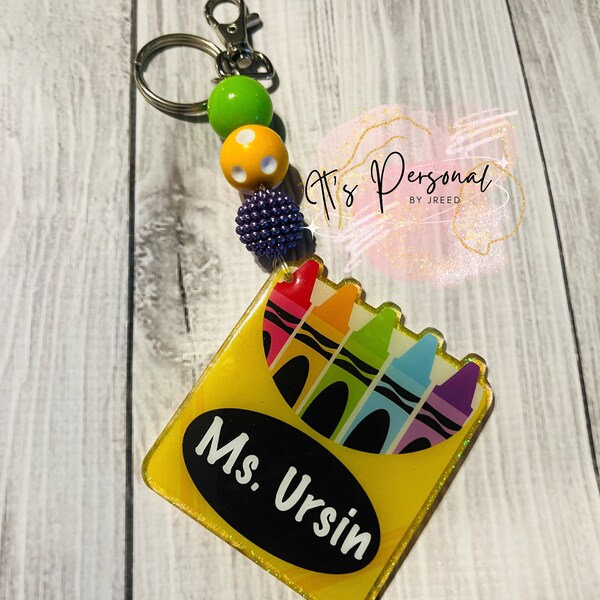 Teacher Keychain - Etsy