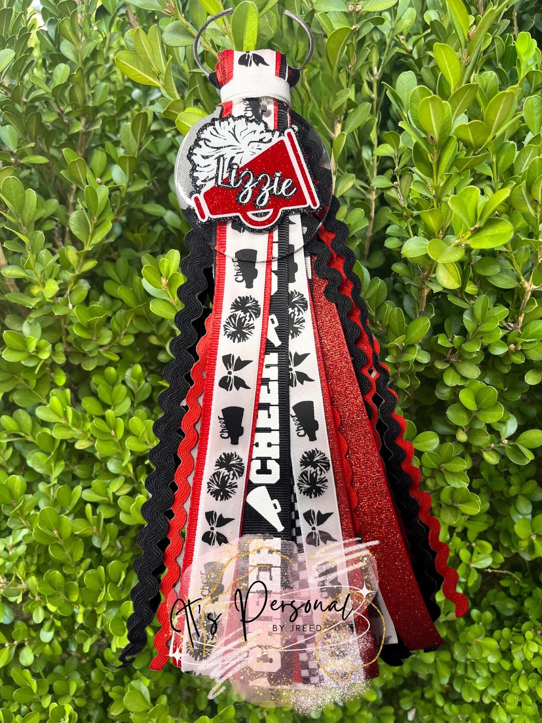 Cheer Ribbon Keychain | Cheer Bag Tag | Sports Bag Tag - Etsy