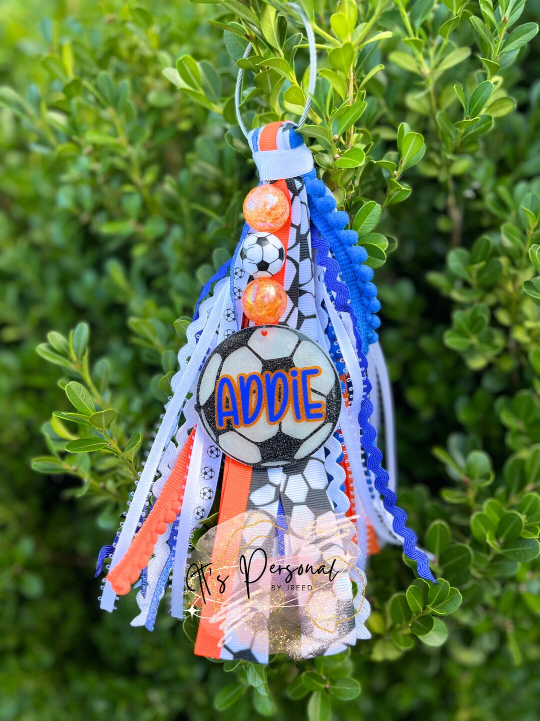 Soccer Ribbon Keychain | Soccer Bag Tag | Sports Bag Tag - Etsy