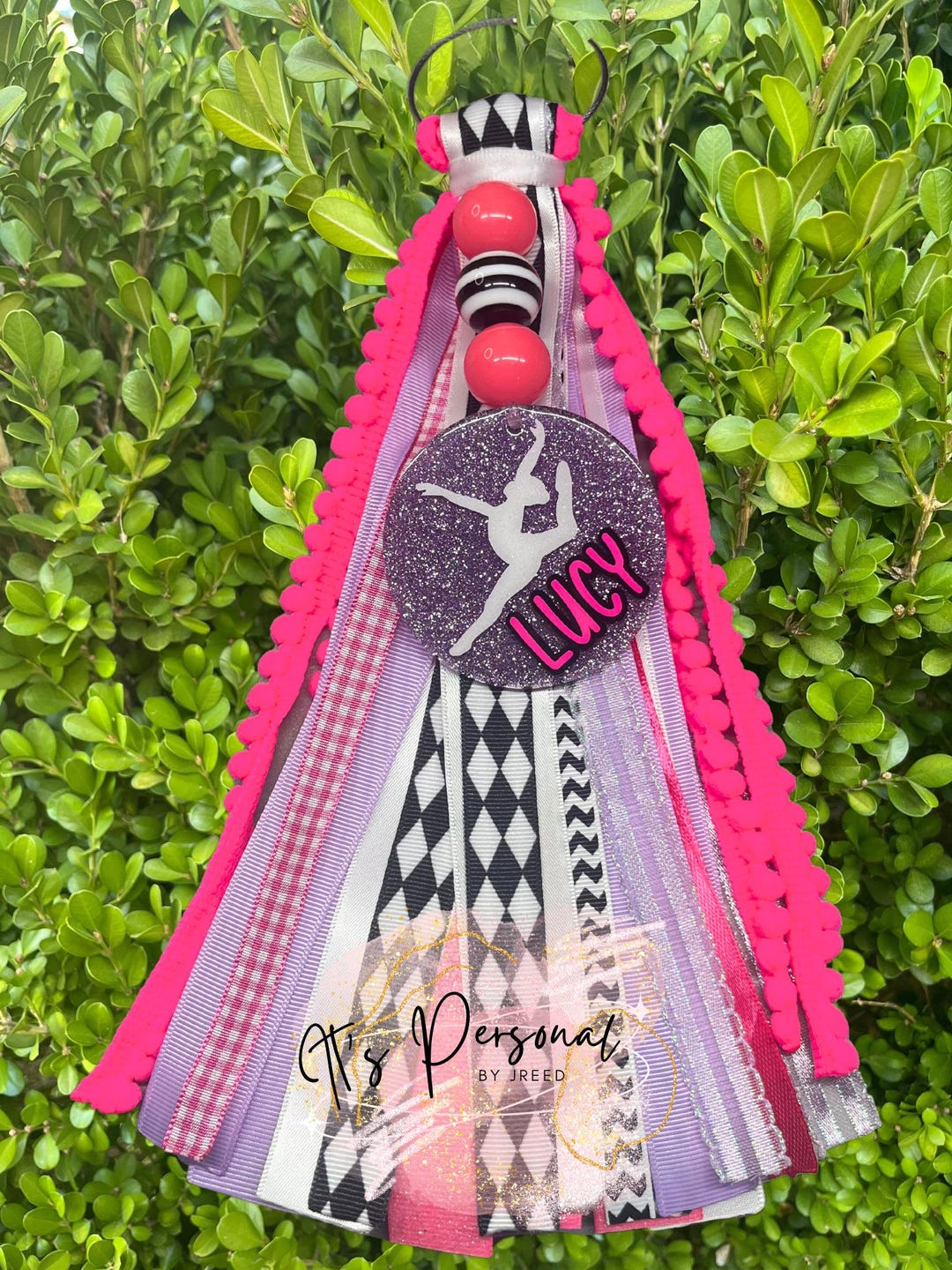 Dance Ribbon Keychain | Dance Bag Tag | Sports Bag Tag - Etsy