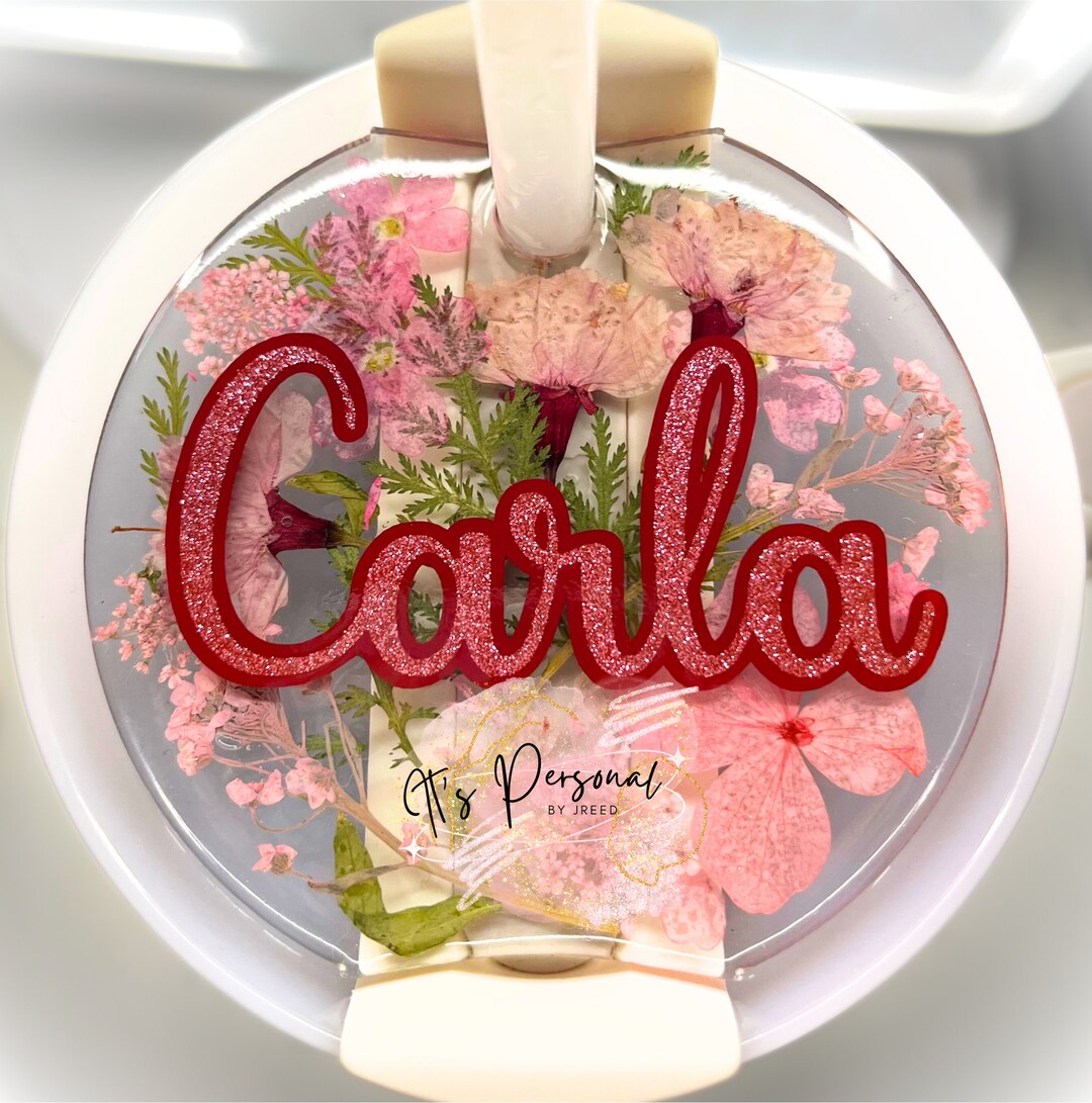 Hand Pressed Flower Stanley Tumbler Tag - Etsy
