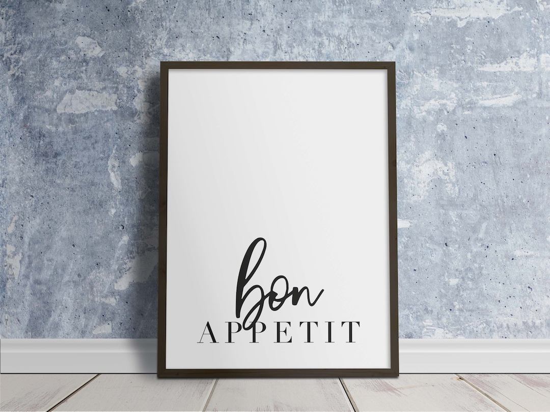 Kitchen Print, Bon Appetit Word Wall Art Poster, Wall Decor Print - Etsy