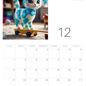 Printable Cats Calendar 2025 Calendar 2025 Pdf Download Calendar 2025 ...
