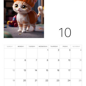 Printable Cats Calendar 2025 Calendar 2025 Pdf Download Calendar 2025 ...