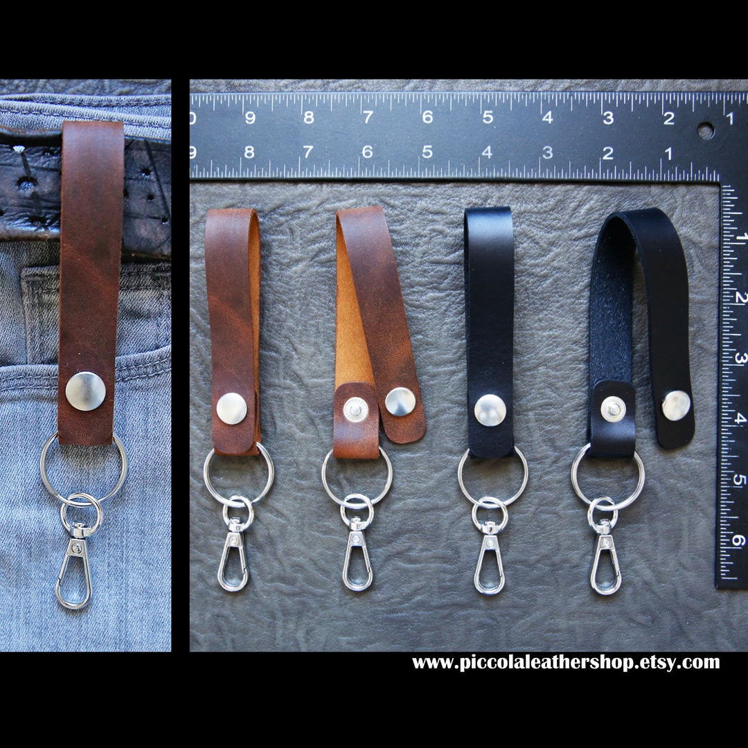 004Genuine Leather Key Fob Belt Loop Leather Keychain Key - Etsy.de