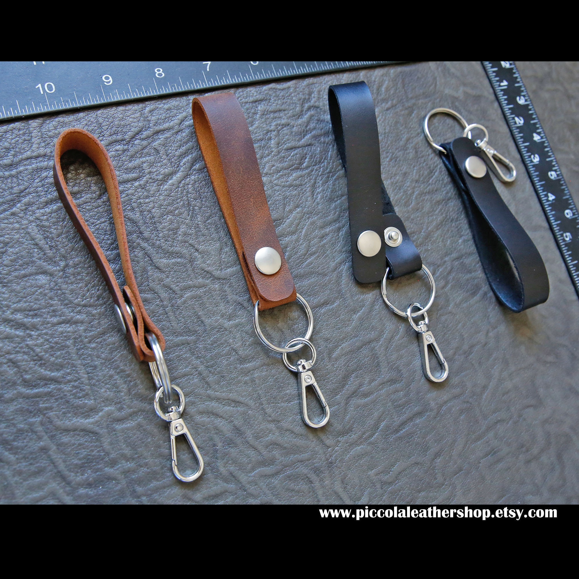 004Genuine Leather Key Fob Belt Loop Leather Keychain Key - Etsy.de