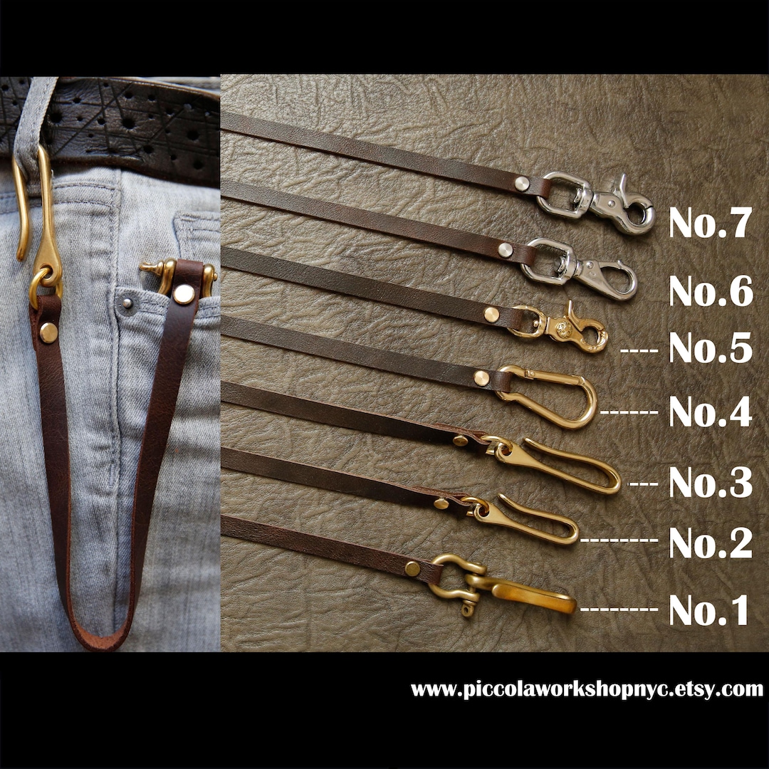 014leather Lanyard,solid Brass Key Strap,genuine Cowhide Leather Key ...