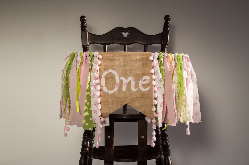 High Chair Banner Floral 1st Birthday Banner for Girl - Etsy