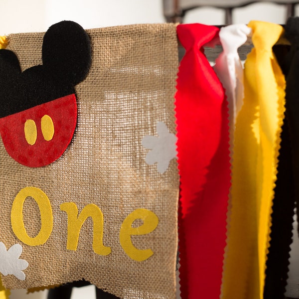 Mickey Mouse One Year Old Birthday Decorations - Etsy
