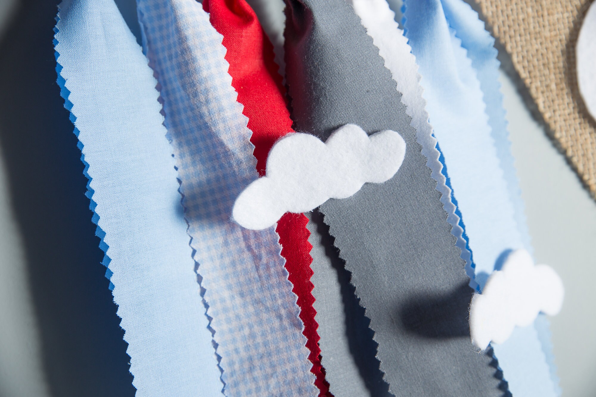 Personalised Name Banner With Cloud Airplane Nursery Pattern - Etsy