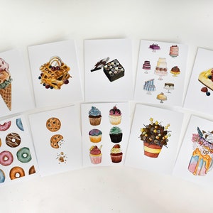 Sweets Card Set With Envelopes - Etsy
