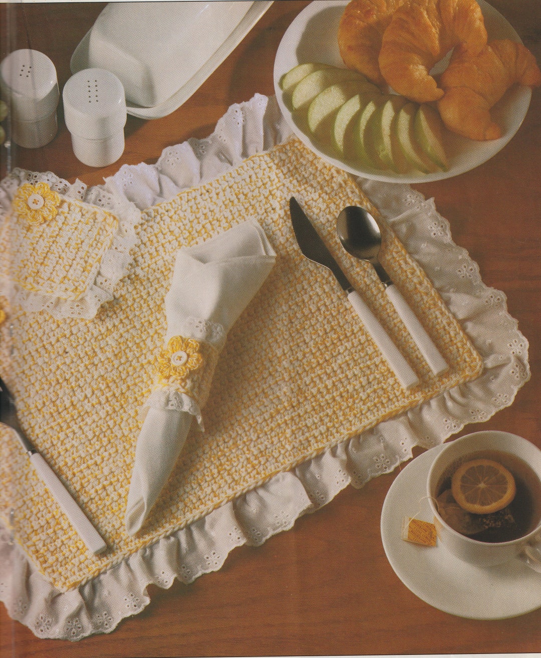 Daisy Breakfast Set Vintage Crochet Pattern - Etsy