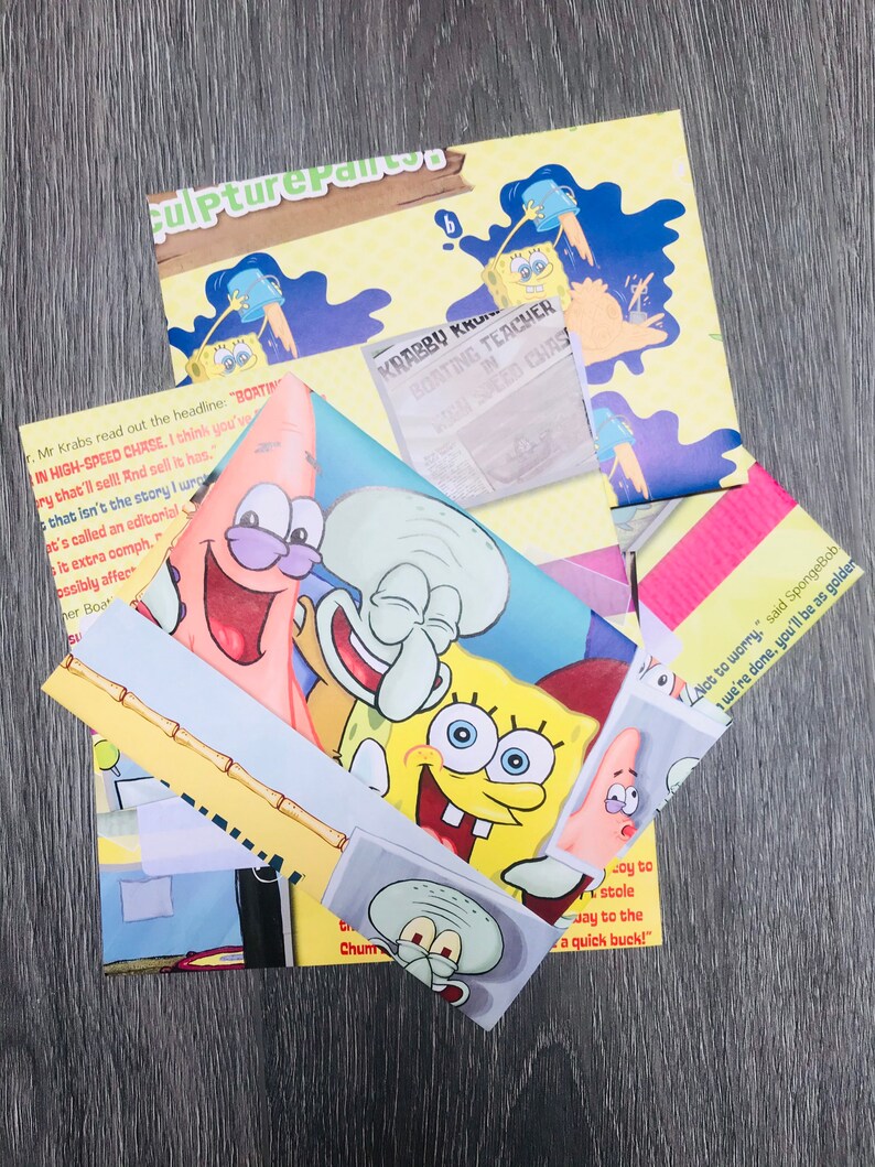 Spongebob Squarepants Letter Writing Set | Etsy UK