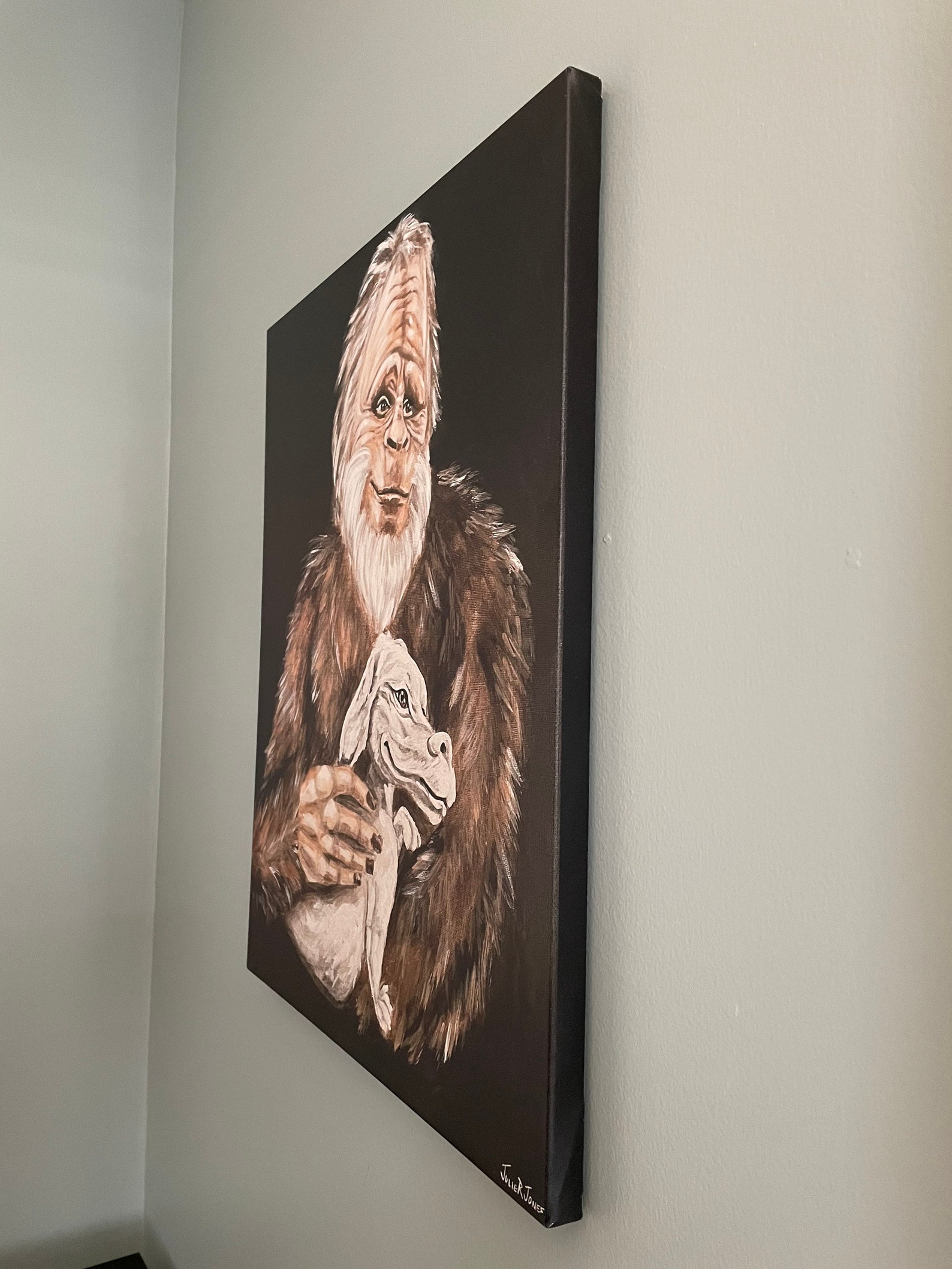 A Sasquatch and His Dragon Bigfoot High Quality Canvas - Etsy