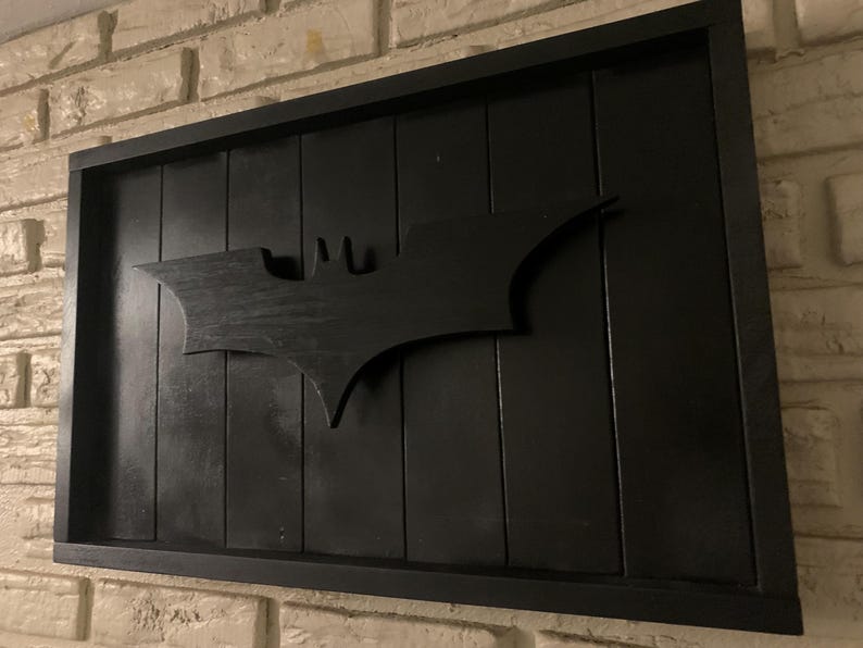 Batman LED Wall Sign | Lighted Batman Logo Wall Art | Man Cave Decor ...
