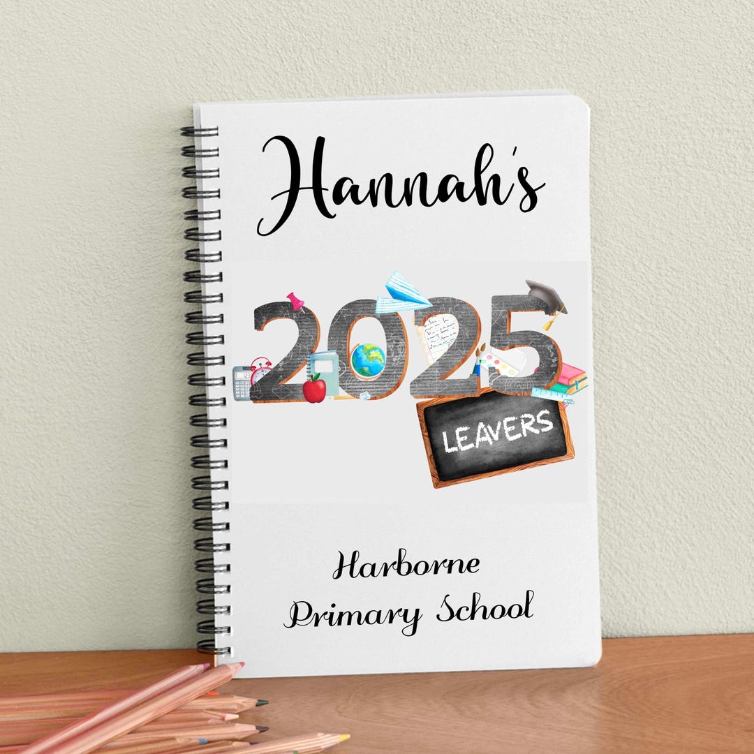 2025 School Leavers Notepad Book A5, Autograph Personalised Recyclable ...