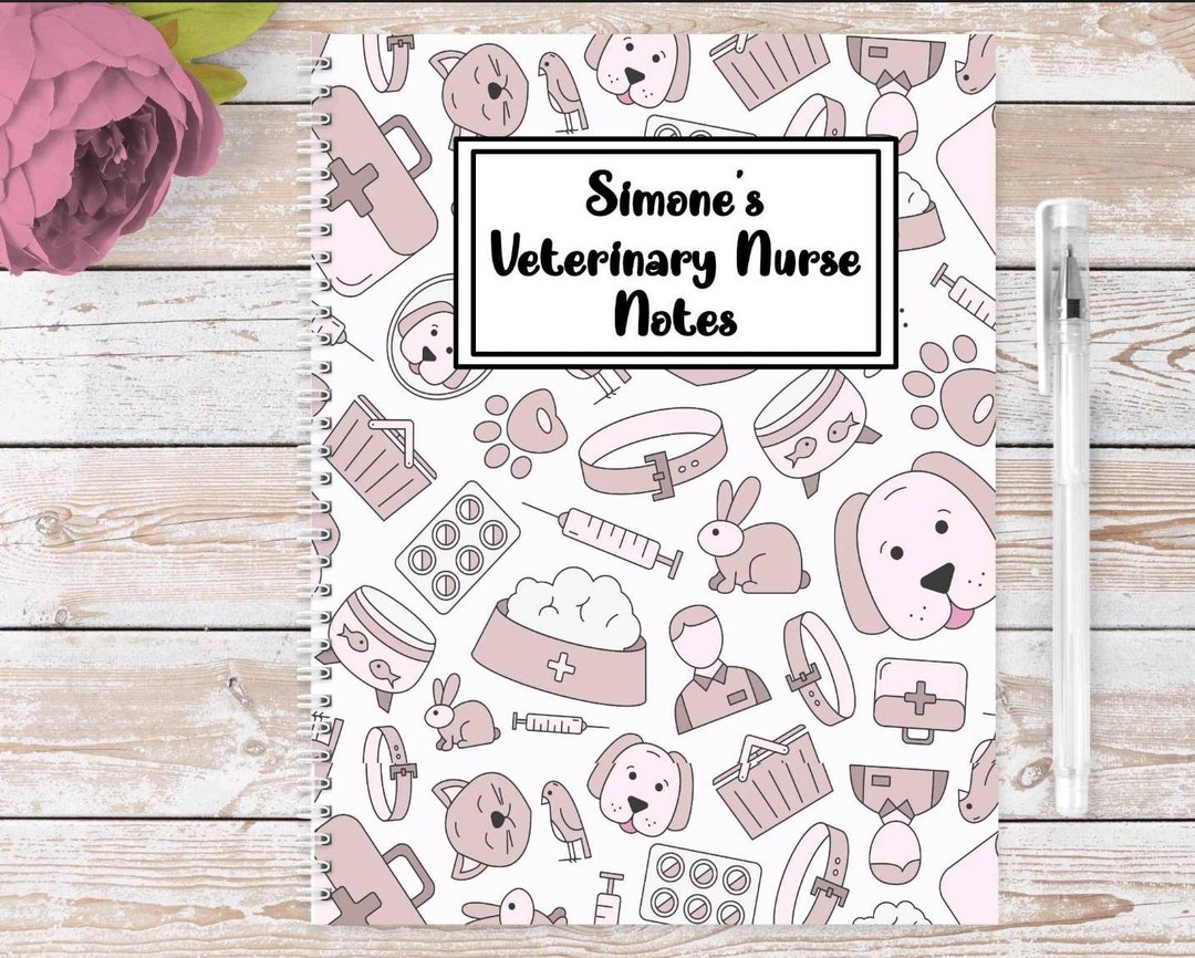 Veterinary Nurse Notes Notebook Personalised Recyclable Eco Vets ...