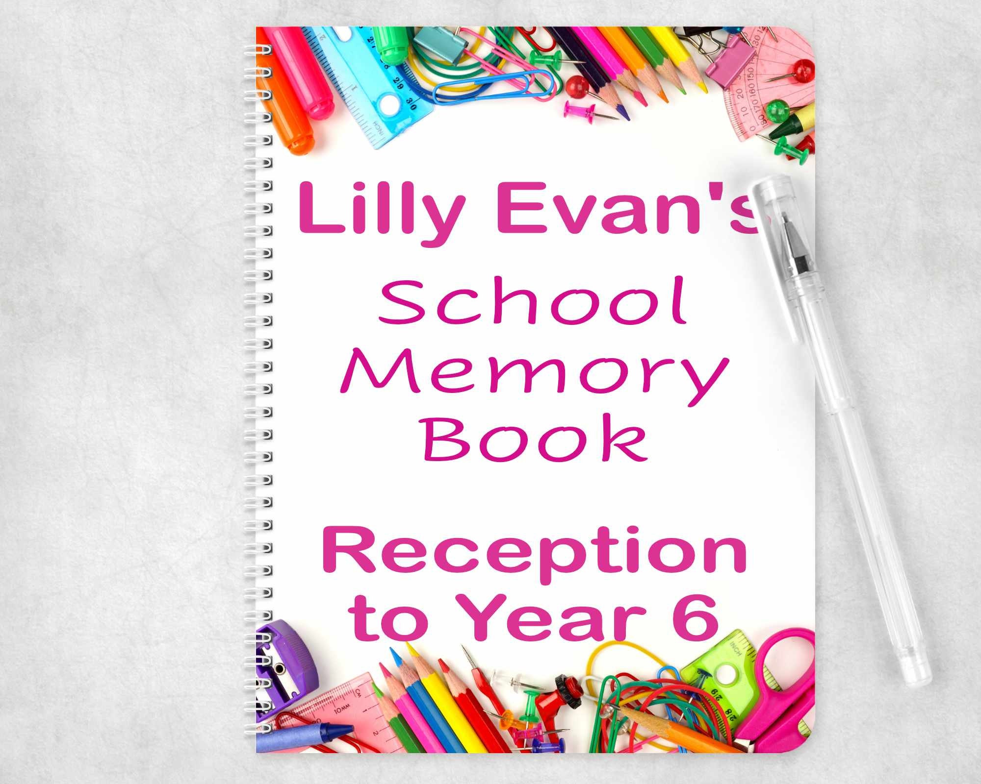 School memories book personalised. Reception to year 6 | Etsy