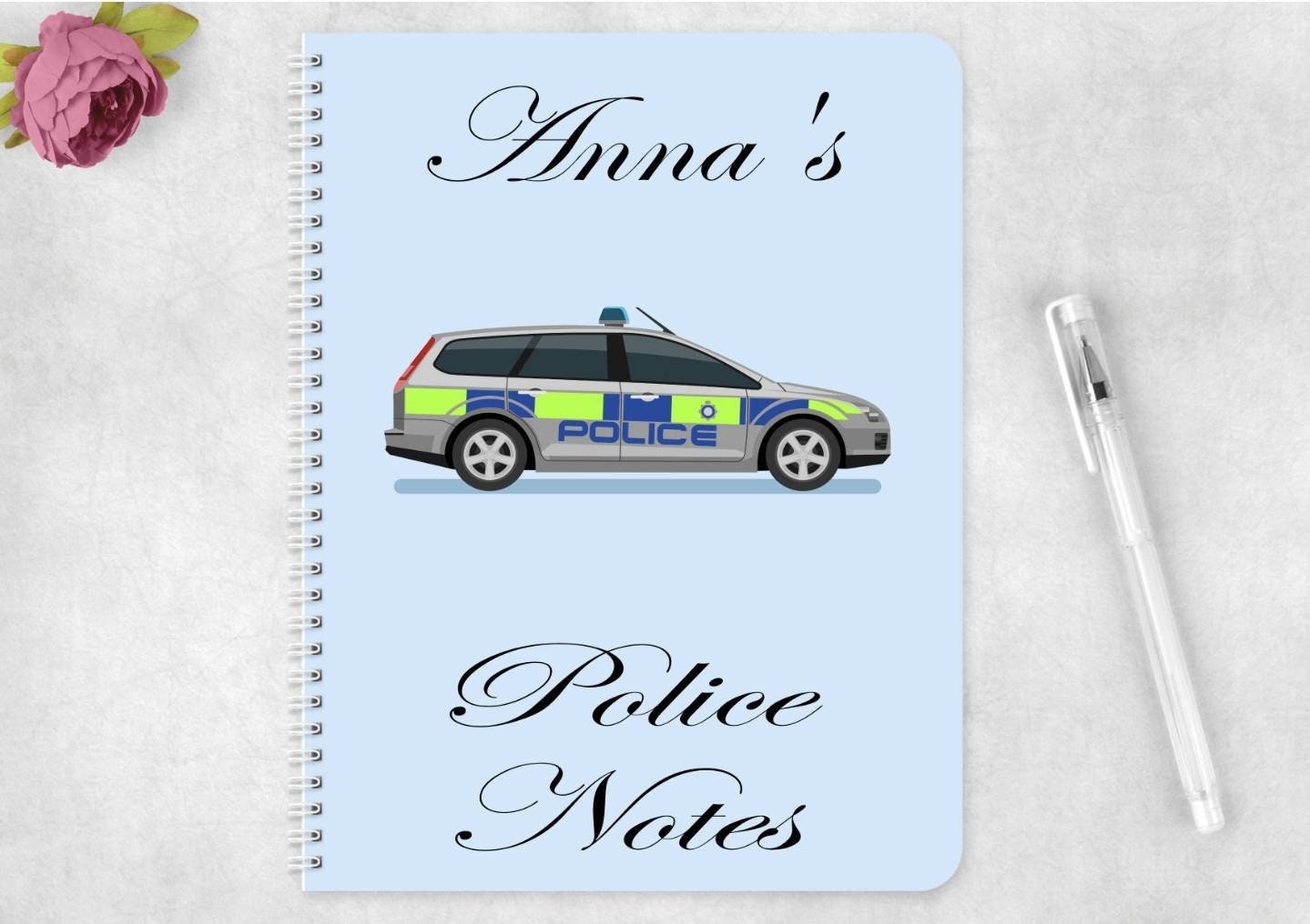 Special Police Constable Notes Notebook Personalise Recyclable Eco ...