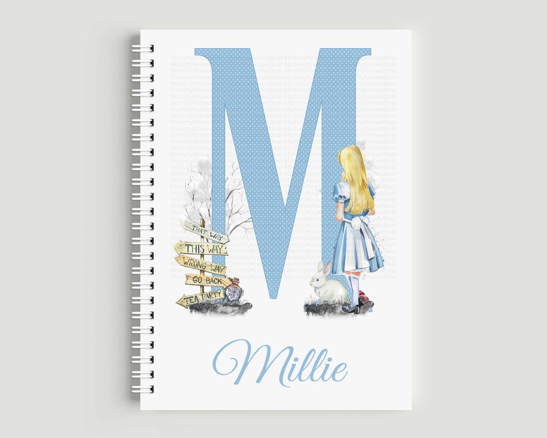Alice Wonderland Princess Fairytale Notepad Personalised Recyclable ...