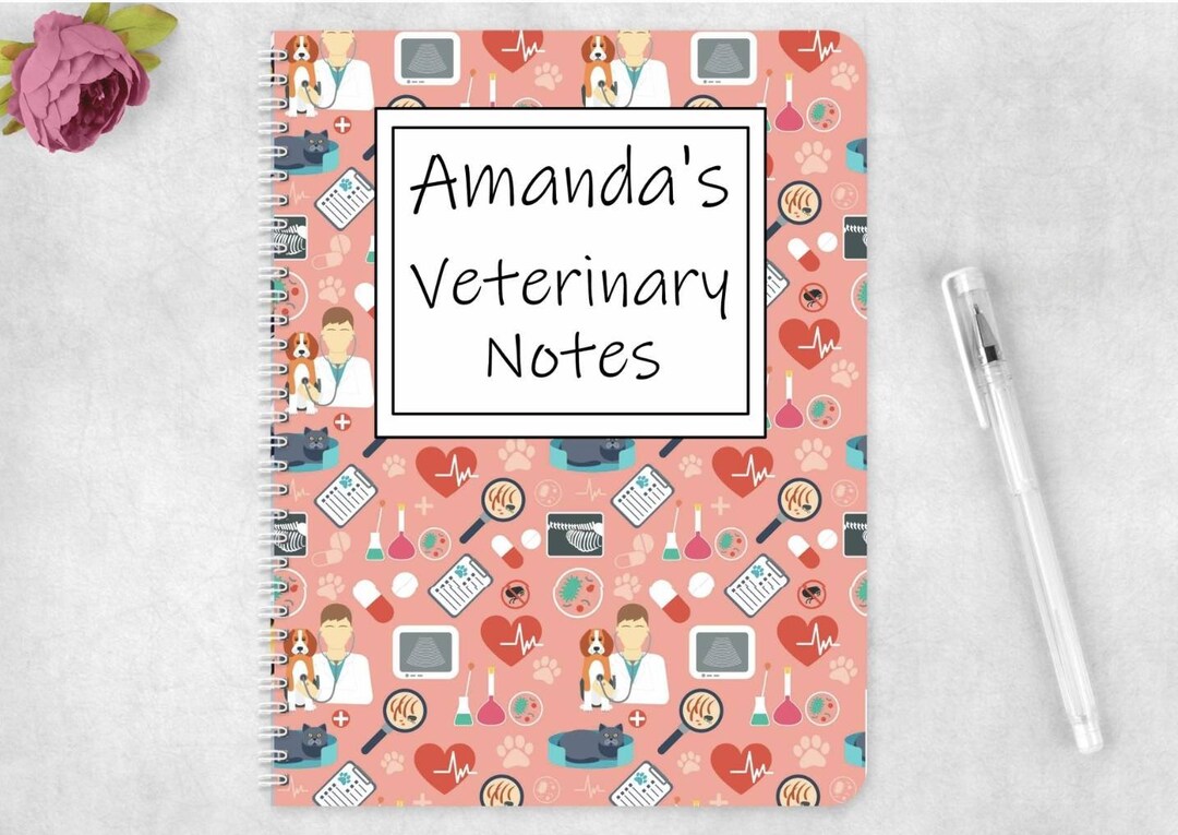 Veterinary Notes Notebook Personalised Recyclable Eco Vets Friendly ...