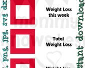 Weight Loss Tracker SVG Png Jpg Pdf Dxf Download. New Years - Etsy