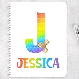 Pop It Fidget Notes Notebook Personalised Recyclable Eco Friendly ...