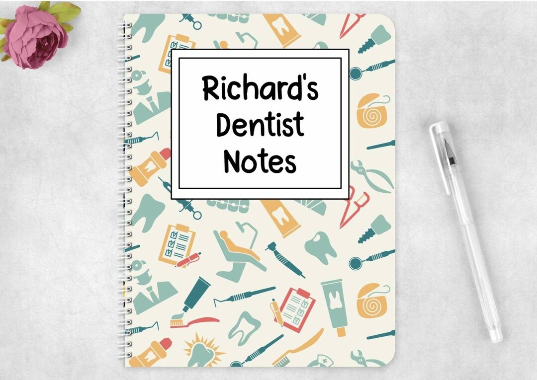 Dentist Notes Notebook Personalised Recyclable Eco Friendly Notepad ...