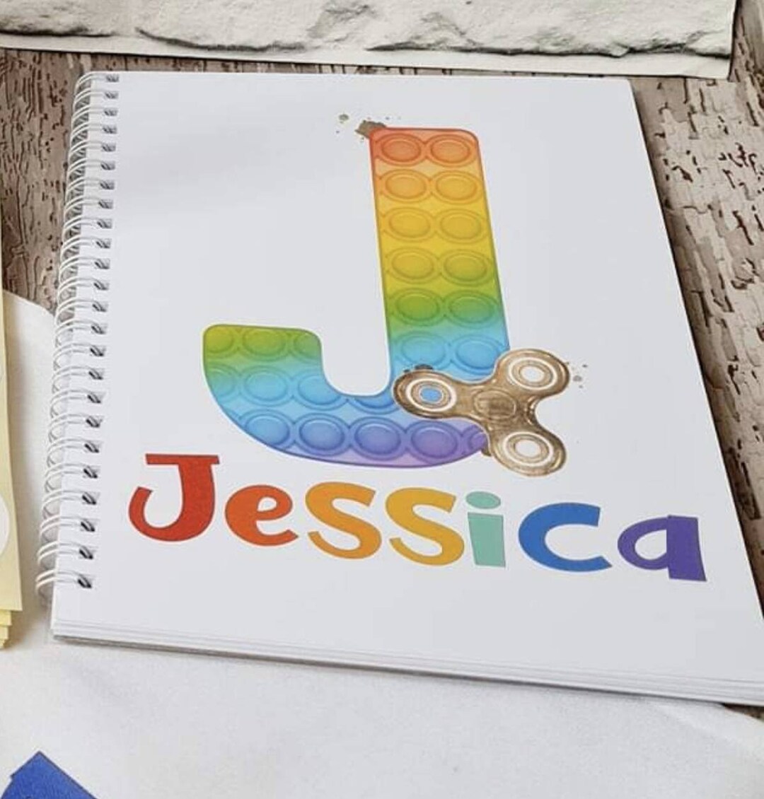Pop It Fidget Notes Notebook Personalised Recyclable Eco Friendly ...