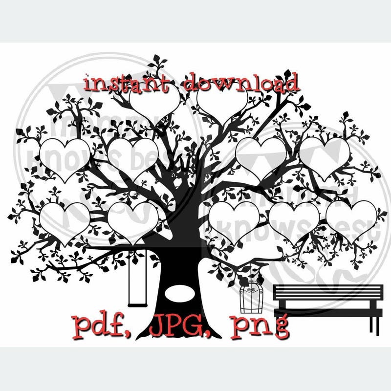 Digital Family Tree - Etsy