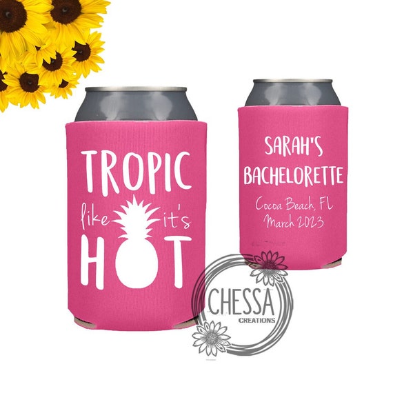 Beach Bachelorette Party Cup Cozies Summer Miami Tropic - Etsy