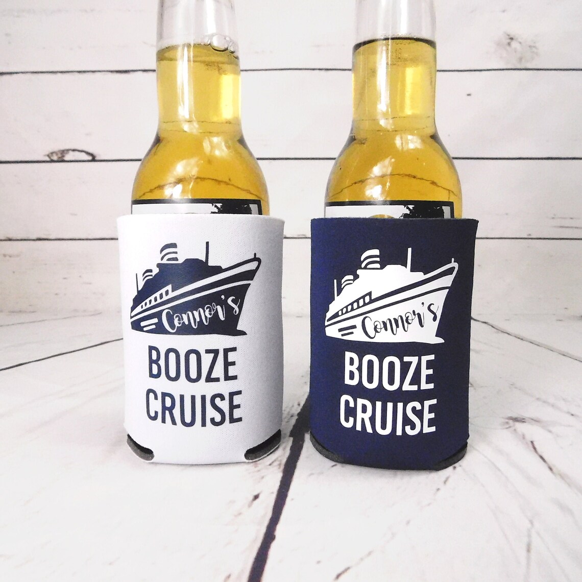 Nautical Bachelorette Party Cozies, CUSTOM TEXT, Summer Beach Booze ...