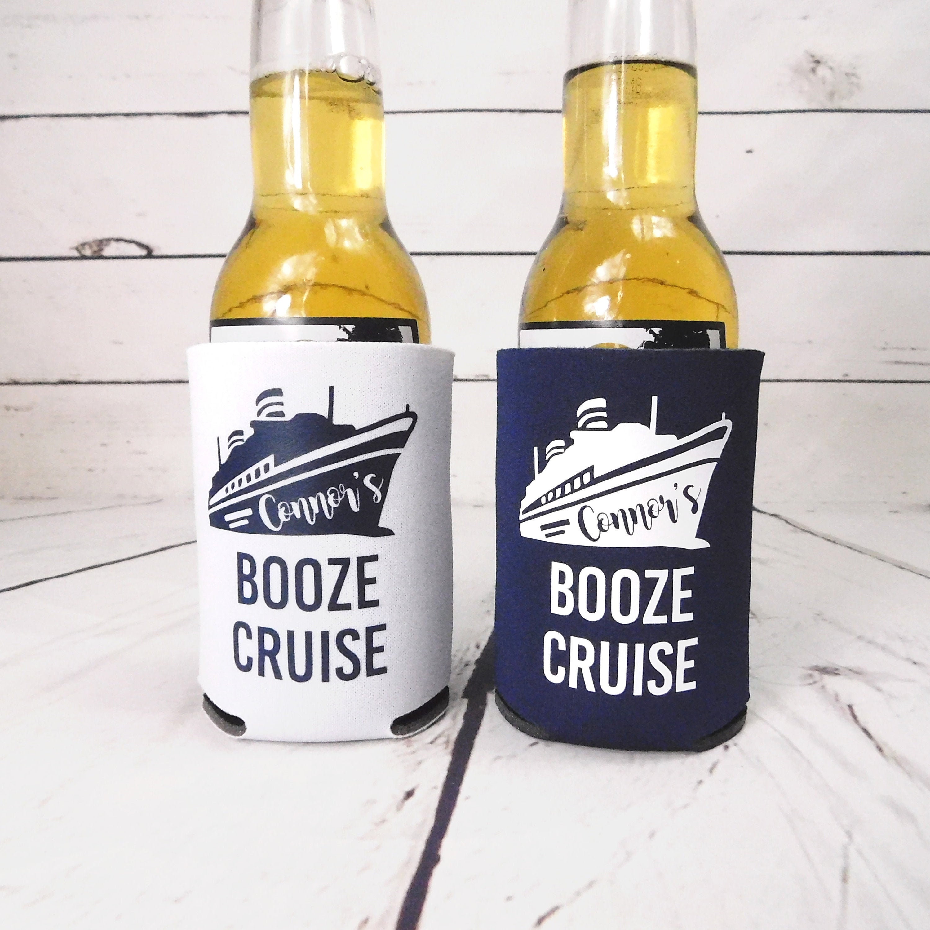Nautical Bachelorette Party Cozies, CUSTOM TEXT, Summer Beach Booze ...