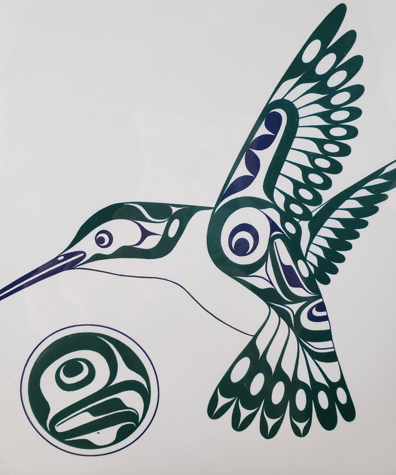 New hummingbird Art Card by Cowichan Tribes Native - Etsy