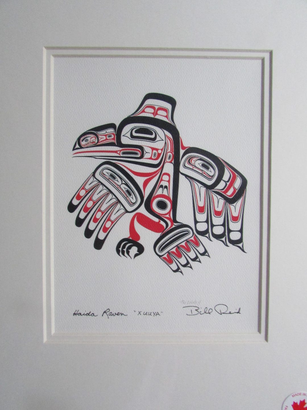 New "haida RAVEN - Xuuya" by Haida Artist Bill Reid 11" X 14" Matted ...