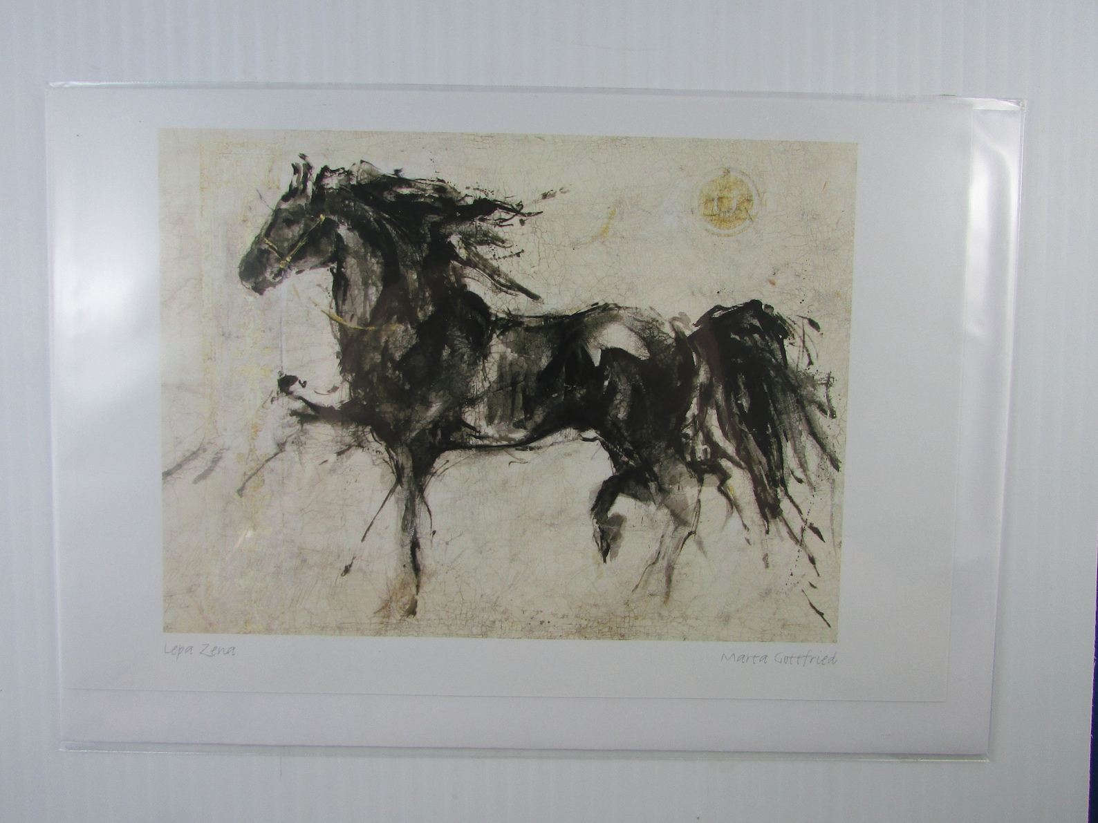 New "lepa Zena" Horse Art Card by Artist Marta Gottfried (#7348) 6"x9 ...