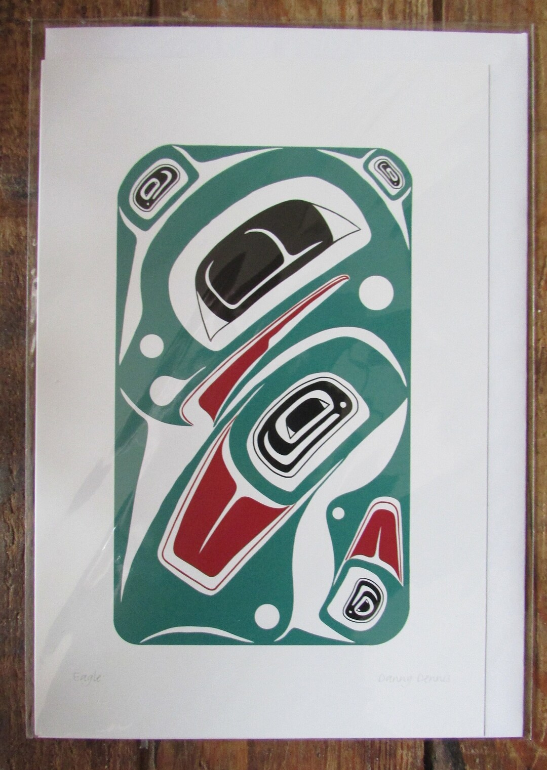 NEW Danny Dennis Tsimshain Native Artist "eagle" Art Card and Envelope ...