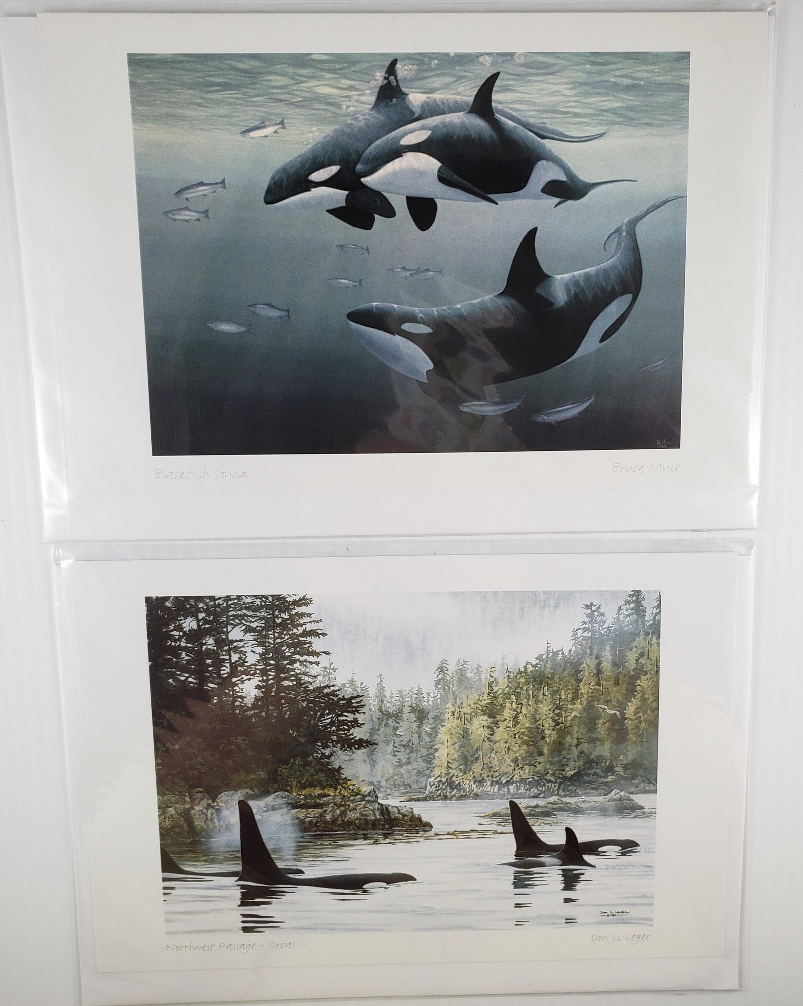 2 Art Cards "blackfish Sound" by Bruce Muir & "northwest Passage ...