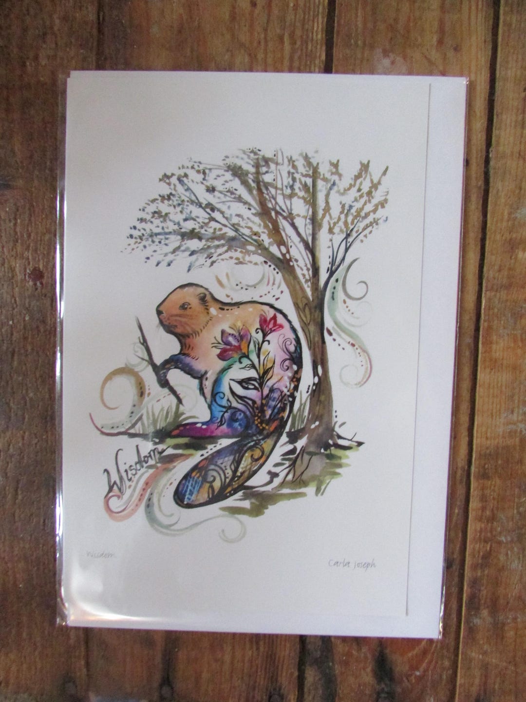 New "wisdom" Art Card by Artist Carla Joseph 6"x9" W/envelope Blank ...