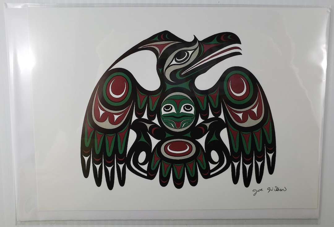 Indigenous Artist Joe Wilson Art Card With Envelope "raven" 6" X 9 ...