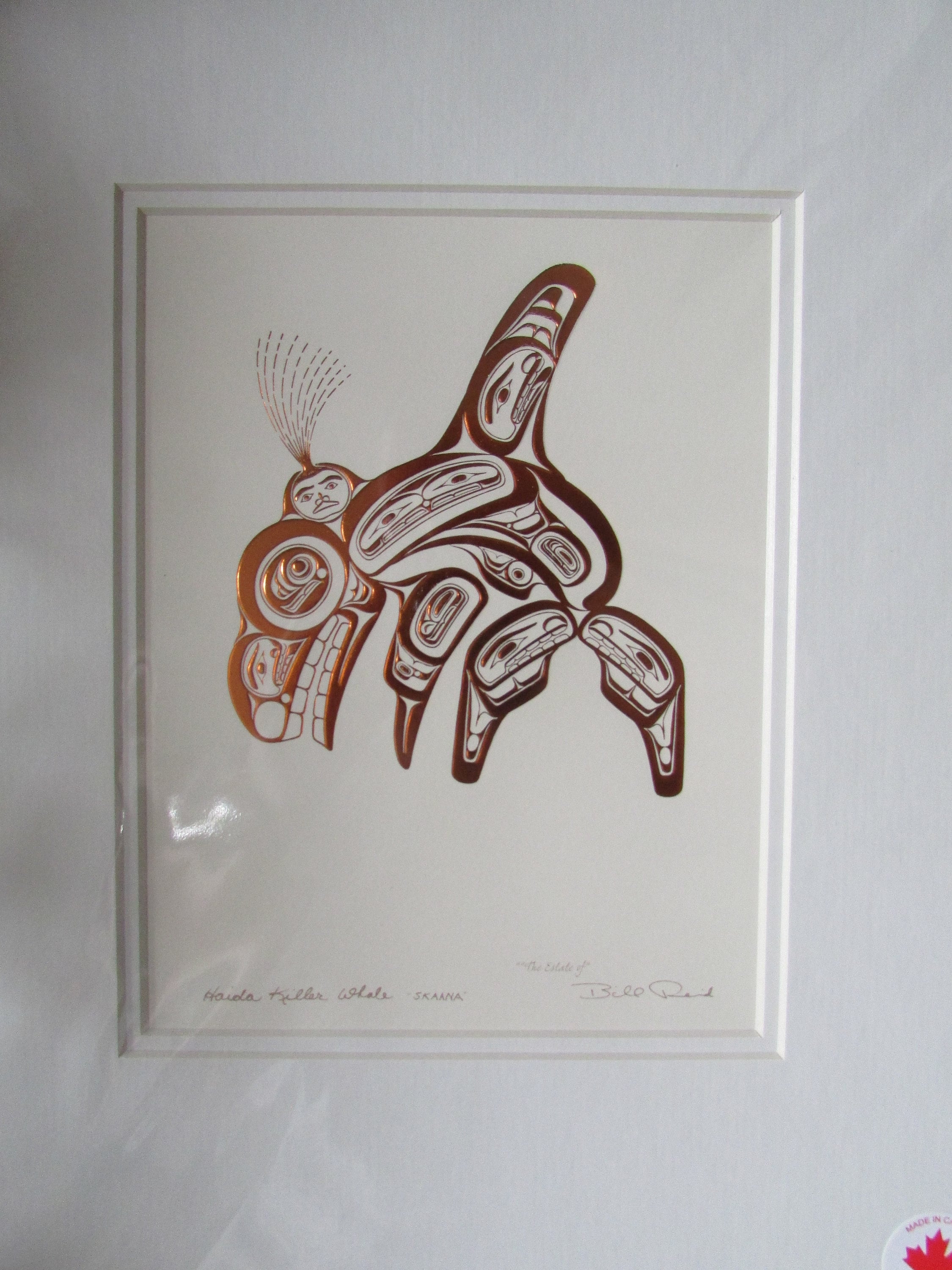 Embossed Copper Art Print "haida KILLER WHALE - Skaana" by Haida Artist ...
