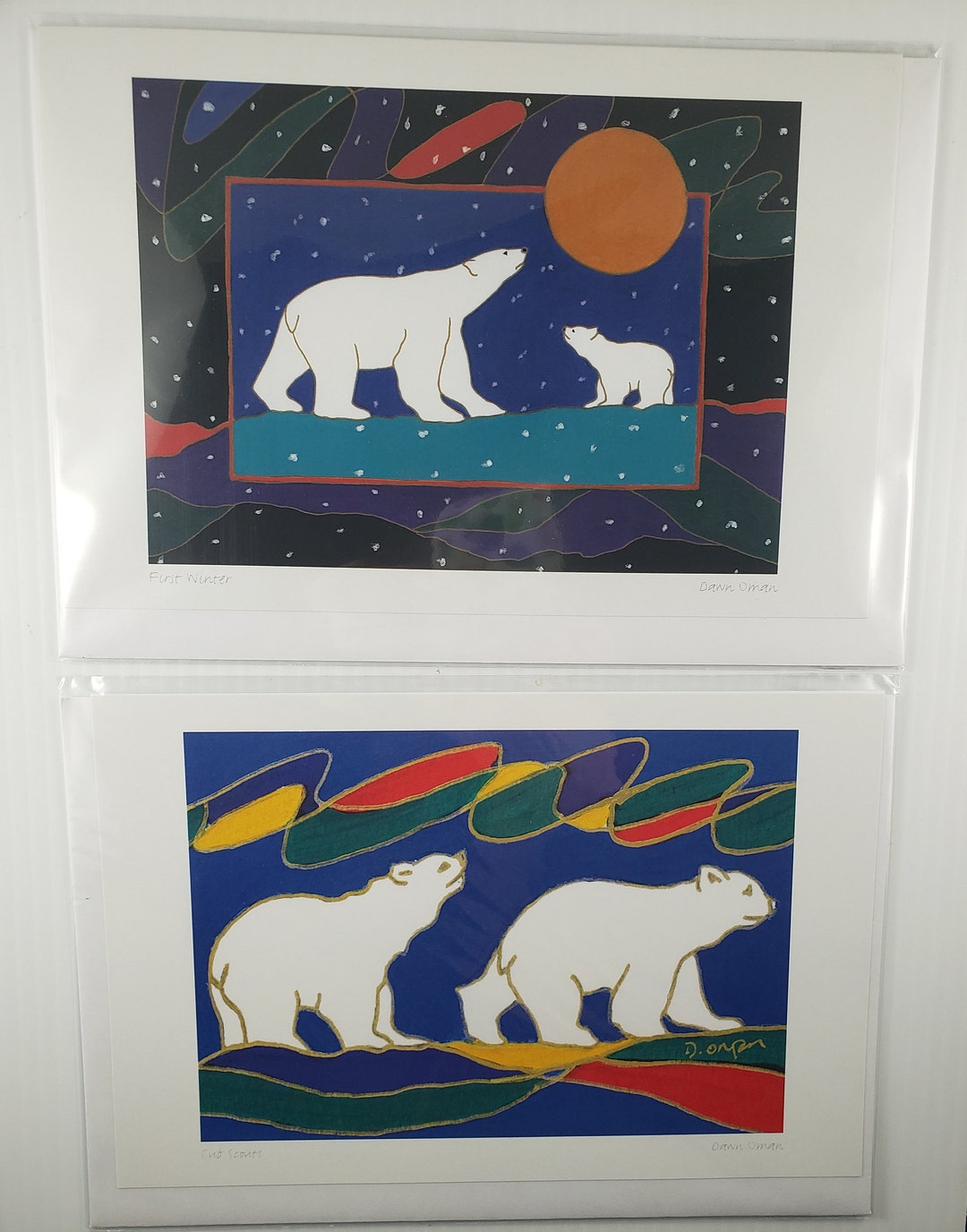 2 Art Cards "first Winter" & "cub Scouts" by Metis Chipewyan/welsh ...