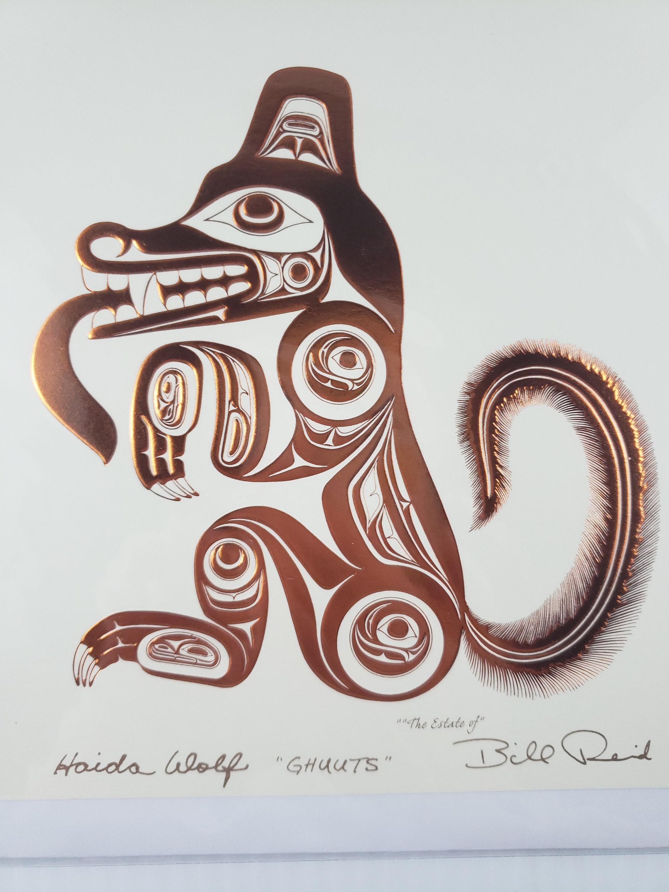 BILL REID 4 Embossed Haida COPPER Art Cards Killer Whale Wolf Eagle ...