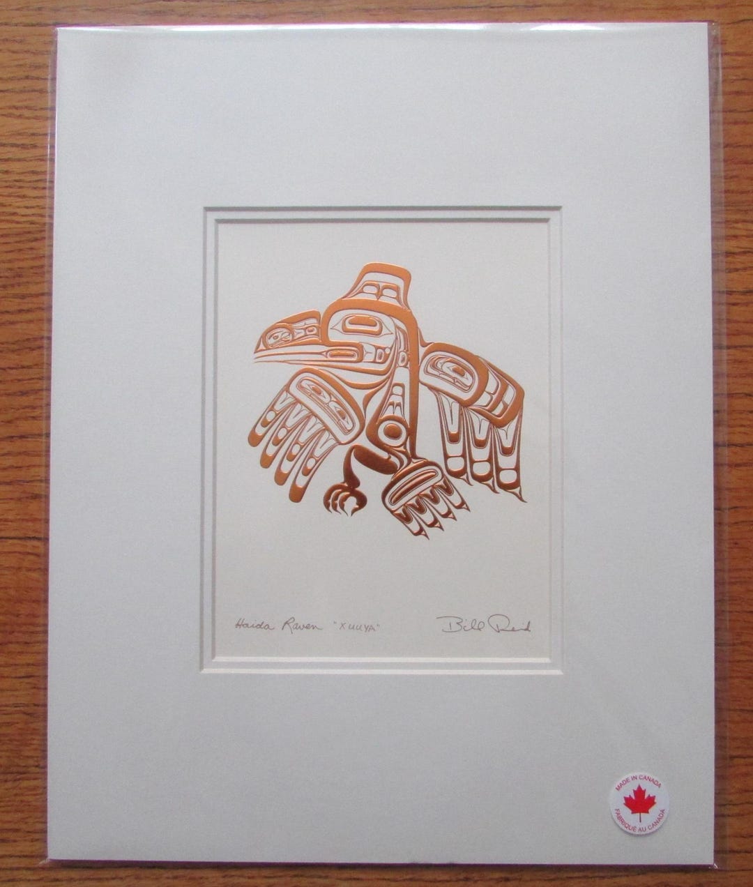 Embossed Copper Art Print "haida RAVEN - Xuuya" by Haida Artist Bill ...