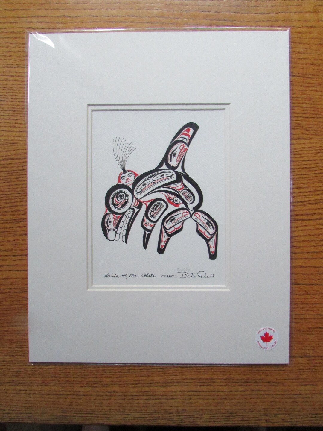 New "haida KILLER WHALE - Skaana" by Haida Artist Bill Reid 11" X 14 ...