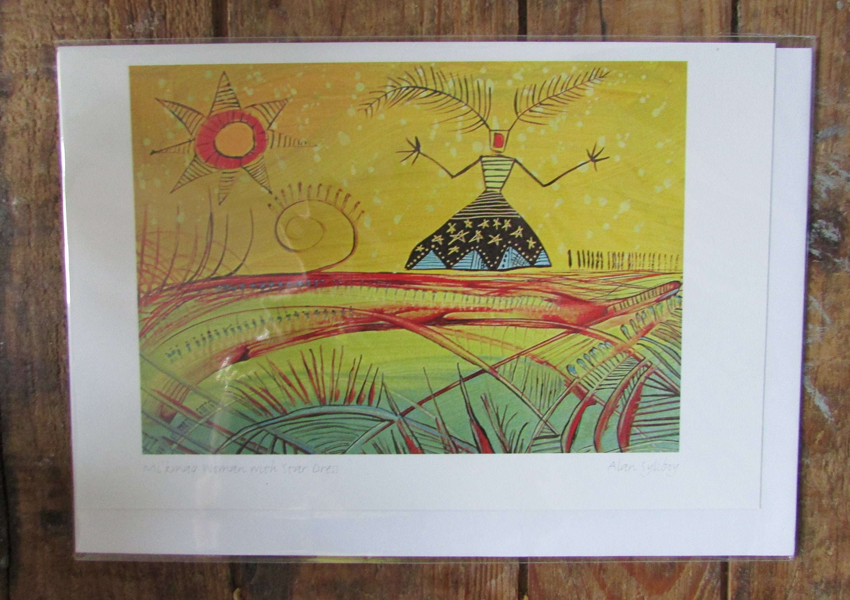 New "mi'kmaq Woman With Star Dress" Art Card by First Nations Artist ...