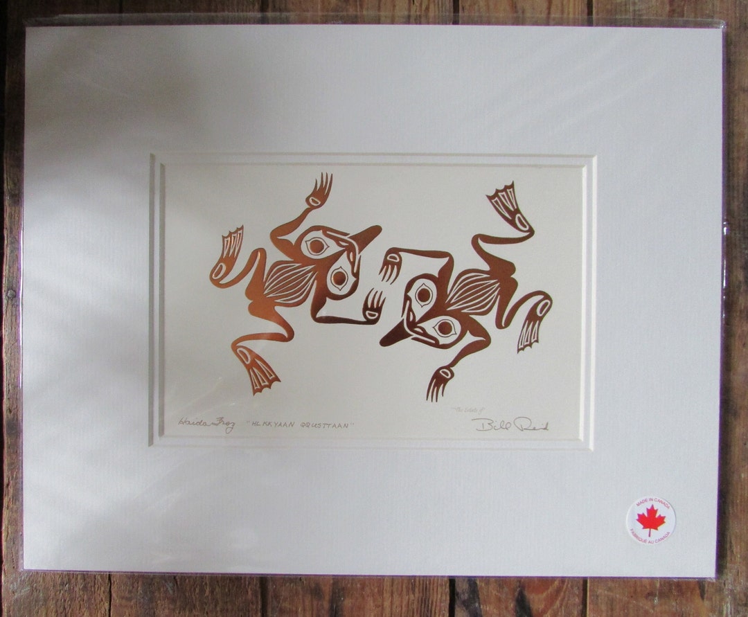Embossed Copper Art Print "haida FROG - HLKKYAAN Qqusttaan" by Haida ...