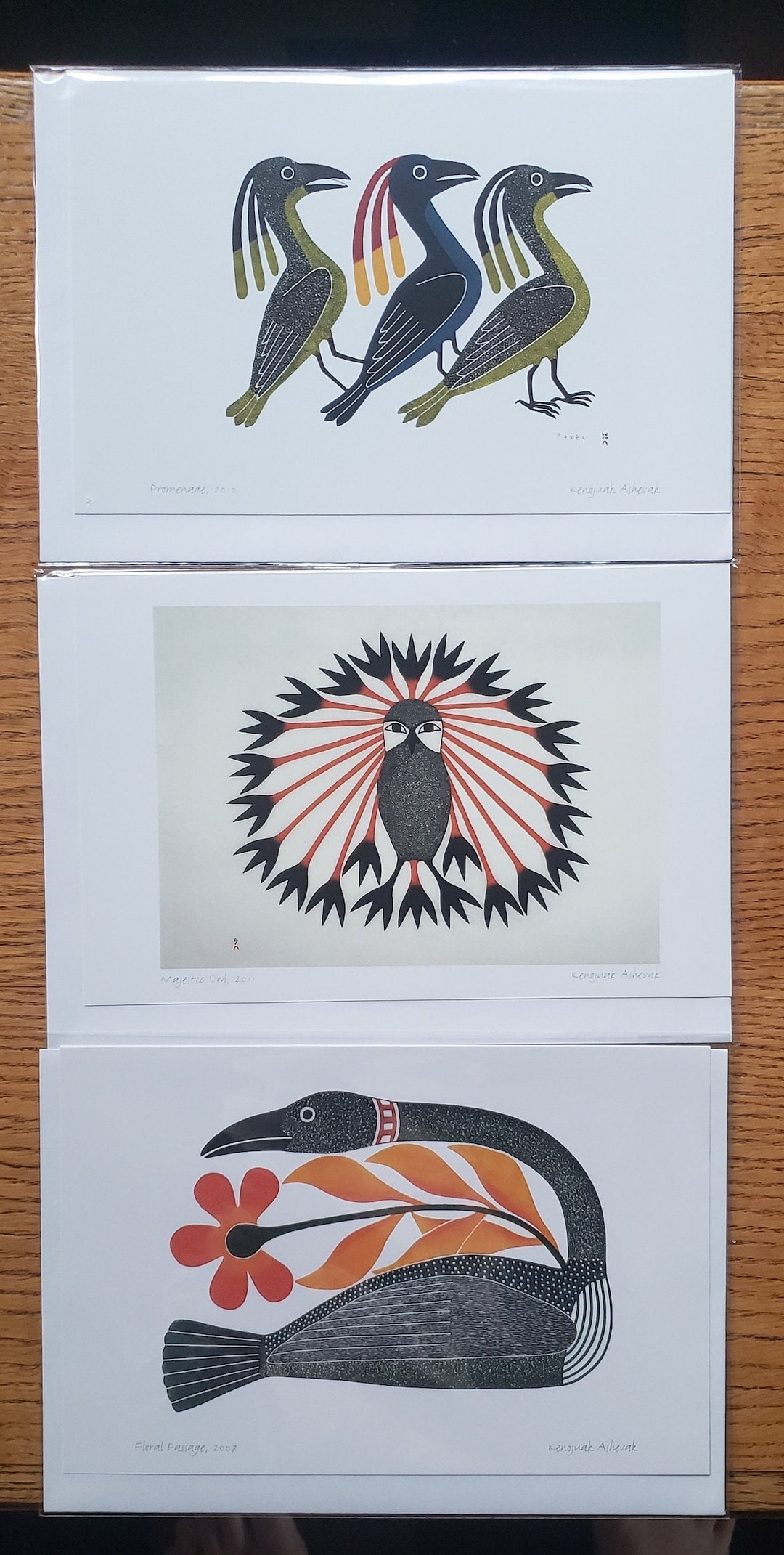 Kenojuak Ashevak Inuit Artist 1927 - 2013 Art Cards "promenade, 2010 ...