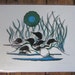 New "family OF Loons" Art Card by Artist Arnold James Isbister 6"x9" W ...