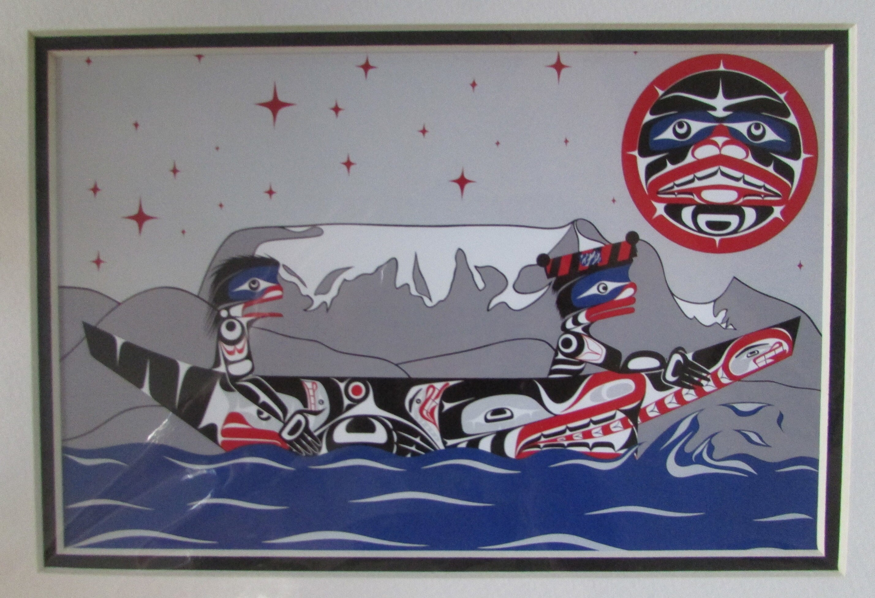 Matted Art Print "i-hos-k'hin" by First Nations Artist Andy Everson 11 ...